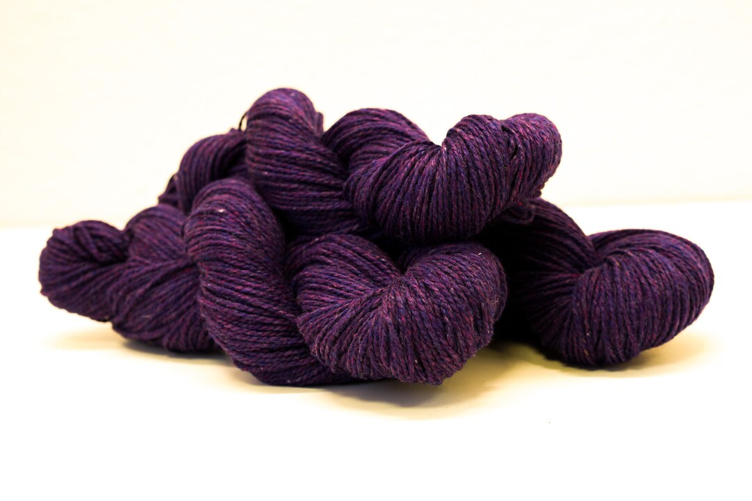 Purple Melange Soft Wool Yarn Blend - 60% Wool 40 PO -100g/233m - for ...