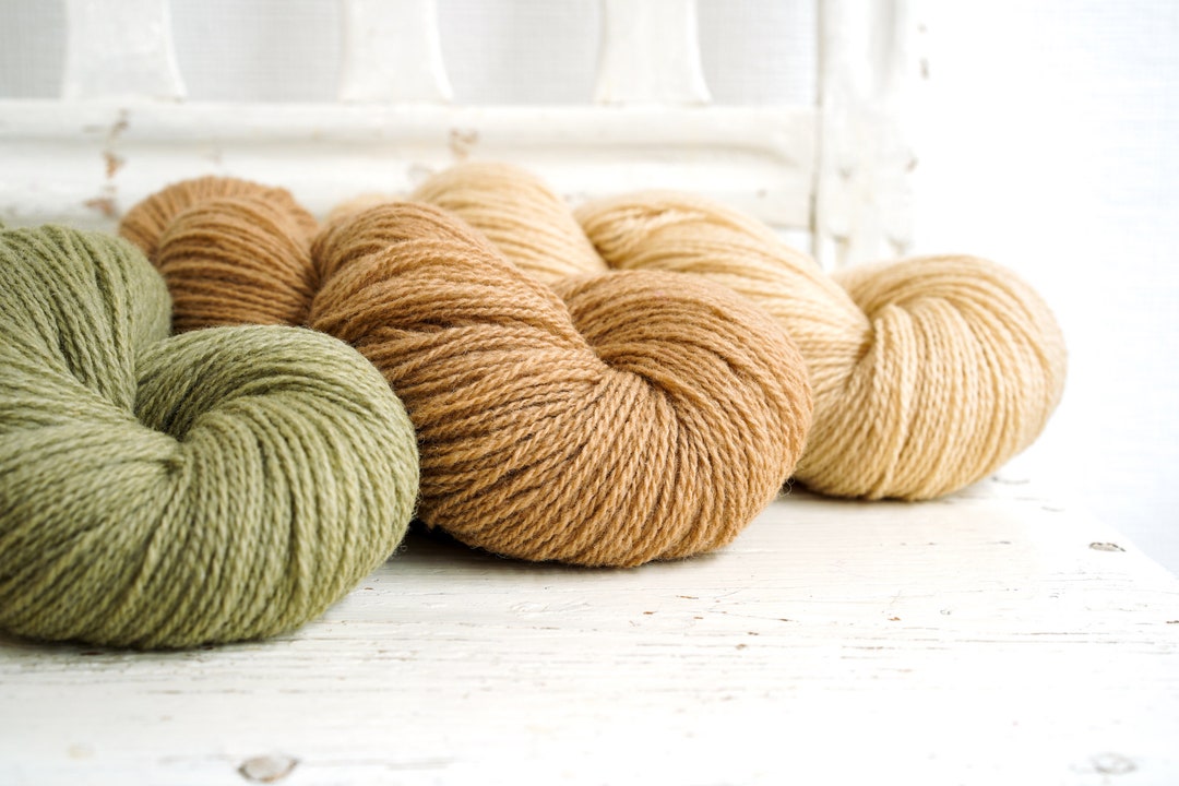 New Zealand Fingering Wool Yarn, Olive Green, Brown, Ivory, 300g - Etsy