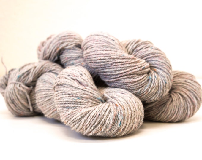 Soft Grey Tweed New Zealand Wool Blend 100g/233m - Soft Yarn for ...