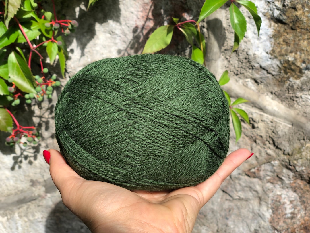Forest Green - New Zealand Fingering Wool Yarn - Hand or Machine ...