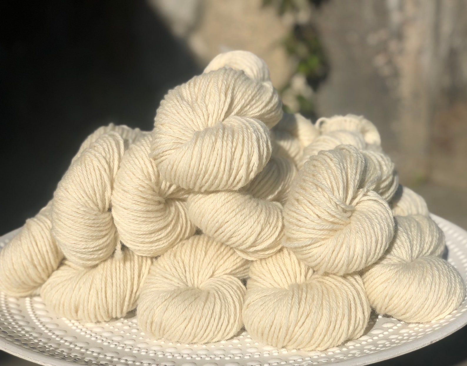 Milk White Sheep Wool Yarn 100 G/110m Yarn for Dyeing - Etsy