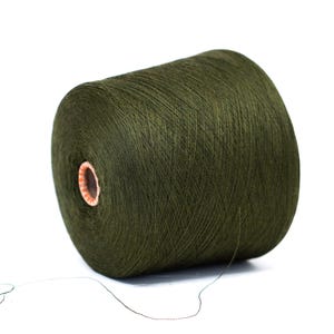 Moss Green Mohair Silk Yarn Set: Italian Lace Weight Knitting & Crochet ...