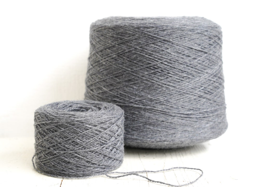 Mid Grey Fingering Wool Yarn – 900g New Zealand Wool, Knitting ...
