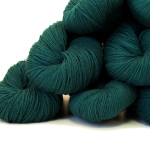 Emerald Green - 100% Soft Fingering Wool Yarn - for Knitting, Crochet ...