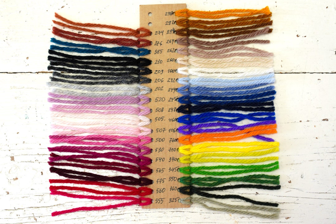 Color Card, Sample Aran Yarn for Tufting Guns, 500g./550m. New Zealand ...