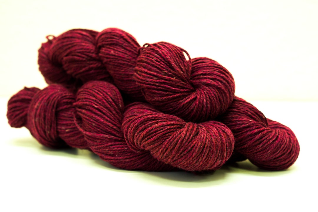 Dark Pink Wool Blend Yarn 60% Wool 40 PO 100g/233m Soft - Etsy