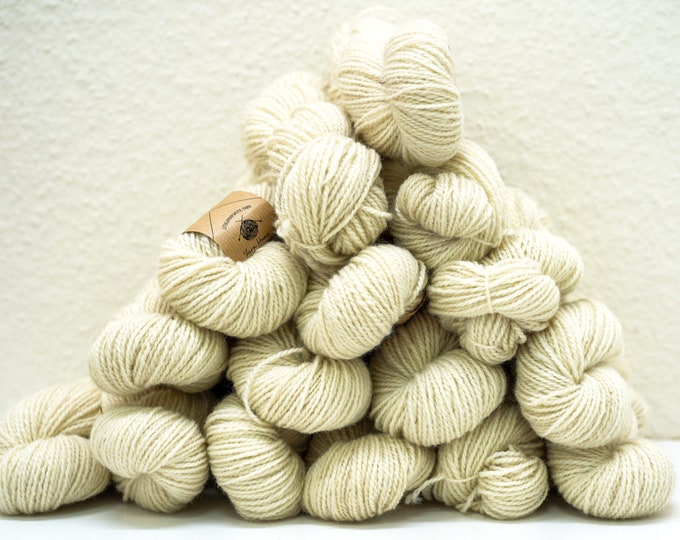 European Sheep Wool Yarn - 100 G. Yarn for Dyeing - Lithuania Wool Yarn ...