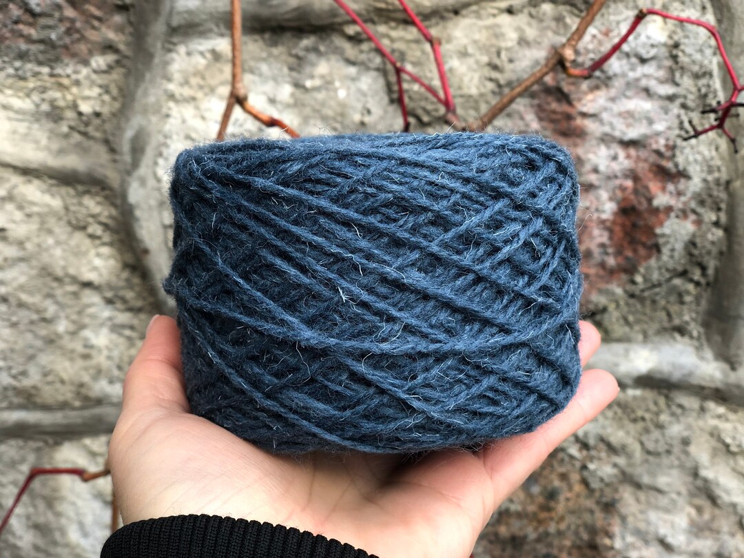 Steel Blue Color Wool - 100g Wool Yarn - Carpet Wool Yarn - Hand ...
