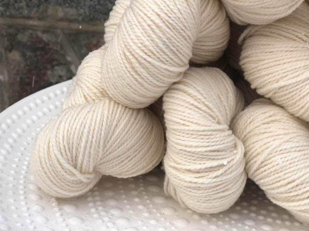Milk White - 100% Extra Soft Merino Wool Yarn - for Knitting, Crochet ...