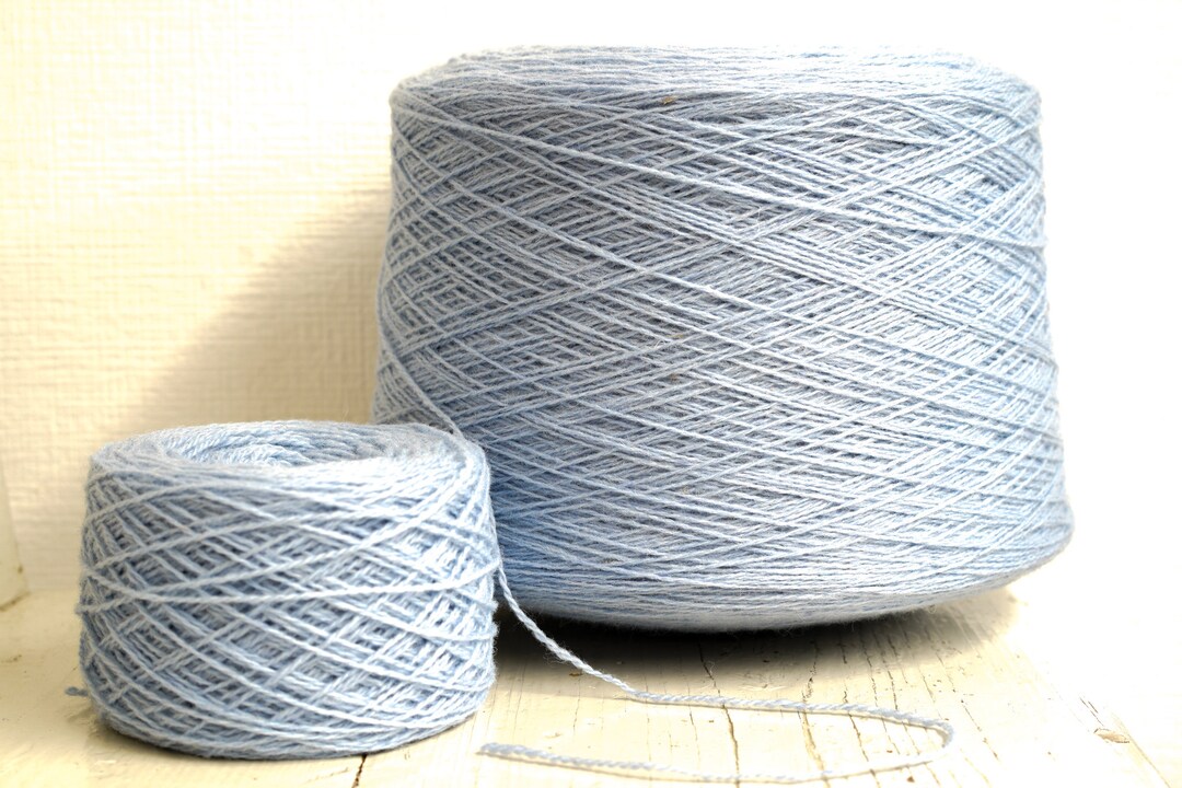 Sky Blue Wool Yarn Cone: 100% New Zealand Wool (0.9kg/31.7oz) - Etsy