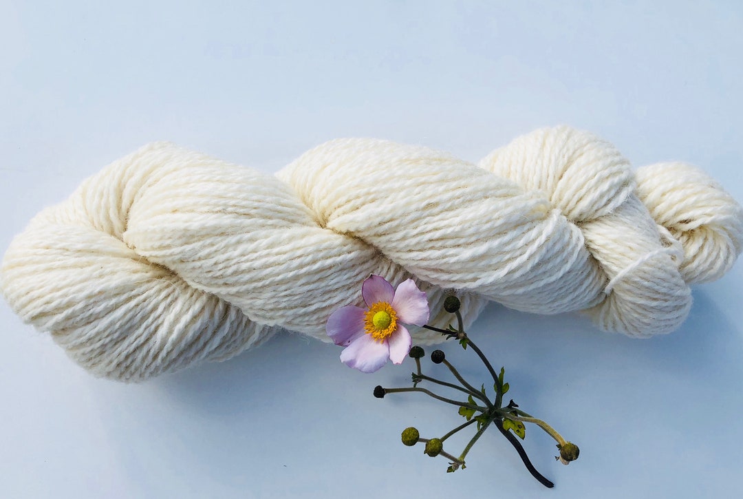 White - Lithuania Wool Yarn - DK Light Worsted - Yarn for Knitting ...