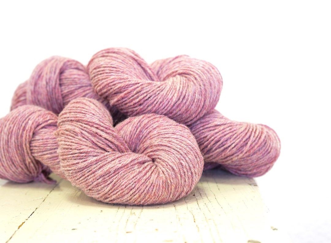 Ash Rose Color Wool Blend Yarn - 80% Wool 20 PO -100g/233m Soft Thread ...