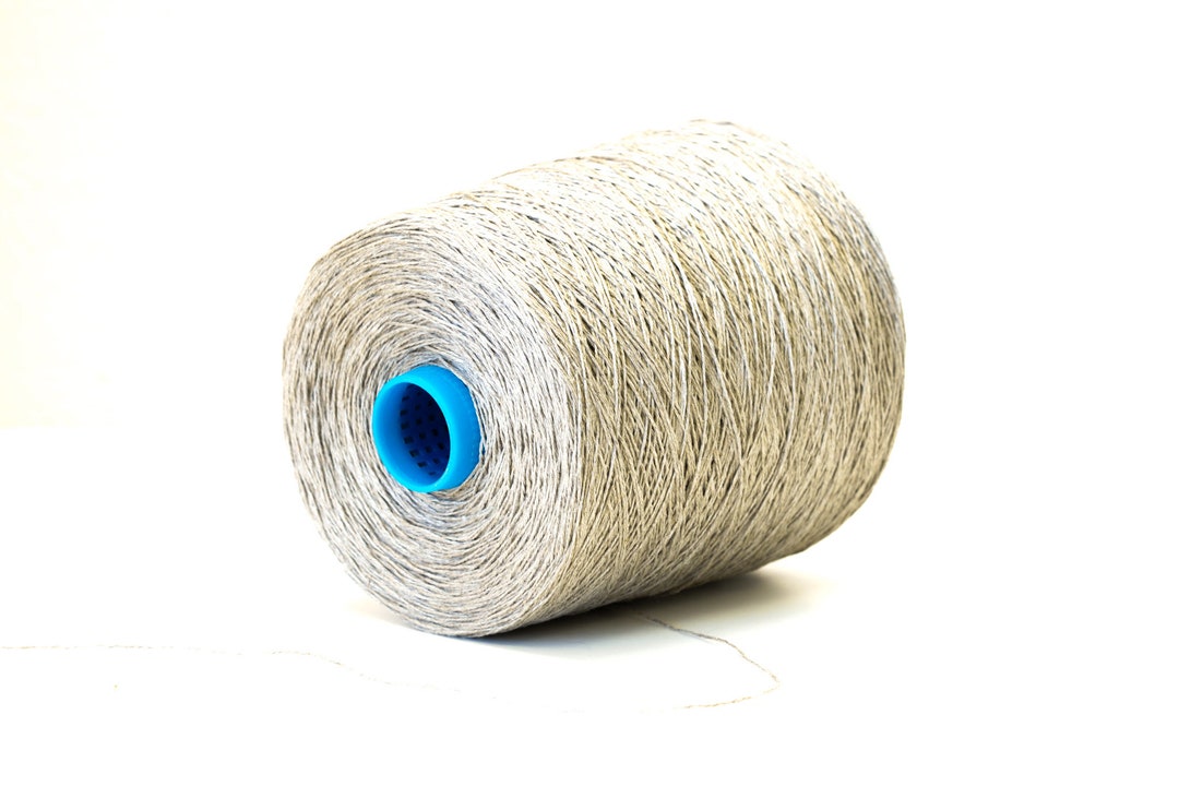 Natural Grey Linen Yarn in Cone 900g./31.7 Oz. Baltic Flax for Lace ...