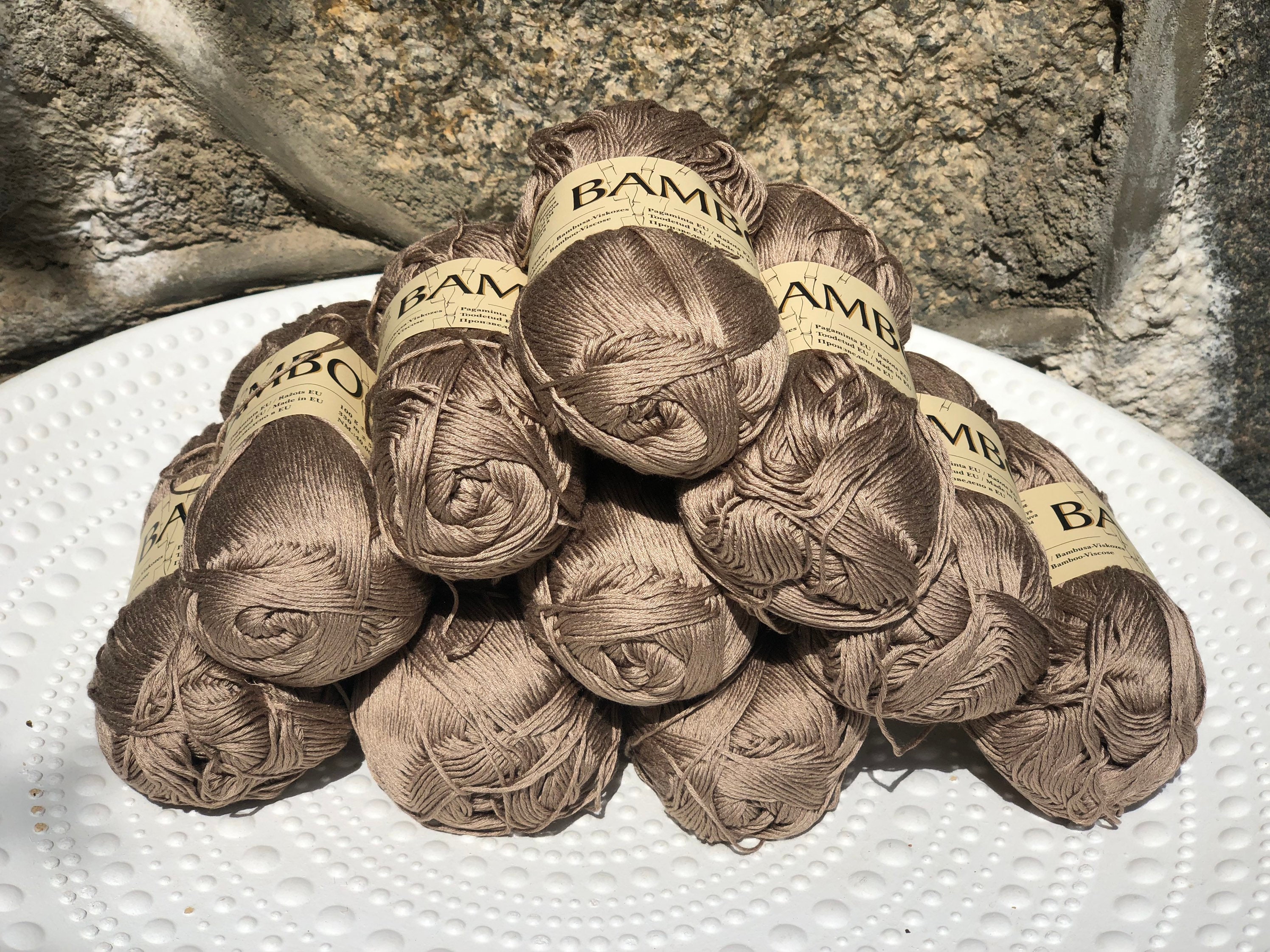 Light Brown Bamboo Yarn 100 % Bamboo Yarn Baby Bamboo Yarn - Etsy