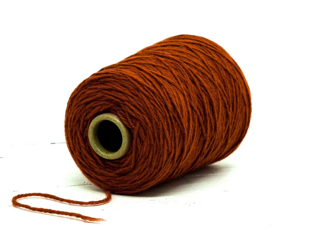 Burnt Brick - New Zealand Yarn – 100% Rustic Wool - 500g/17.5oz for ...