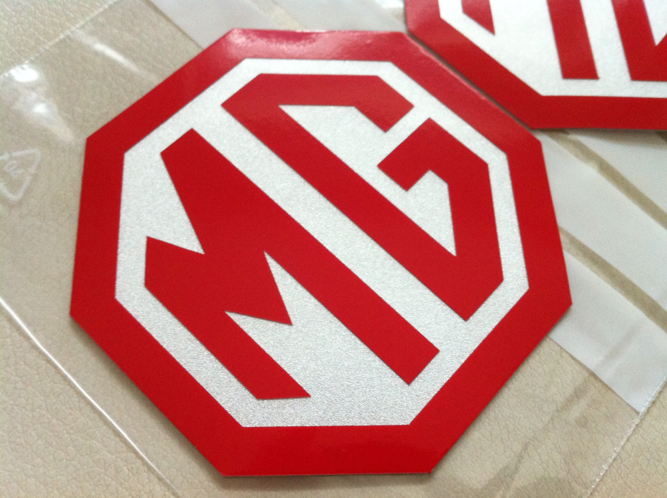 TF Car 2 X Badges for MG Inserts Front Rear Logo Set 90mm/70mm Emblem ...