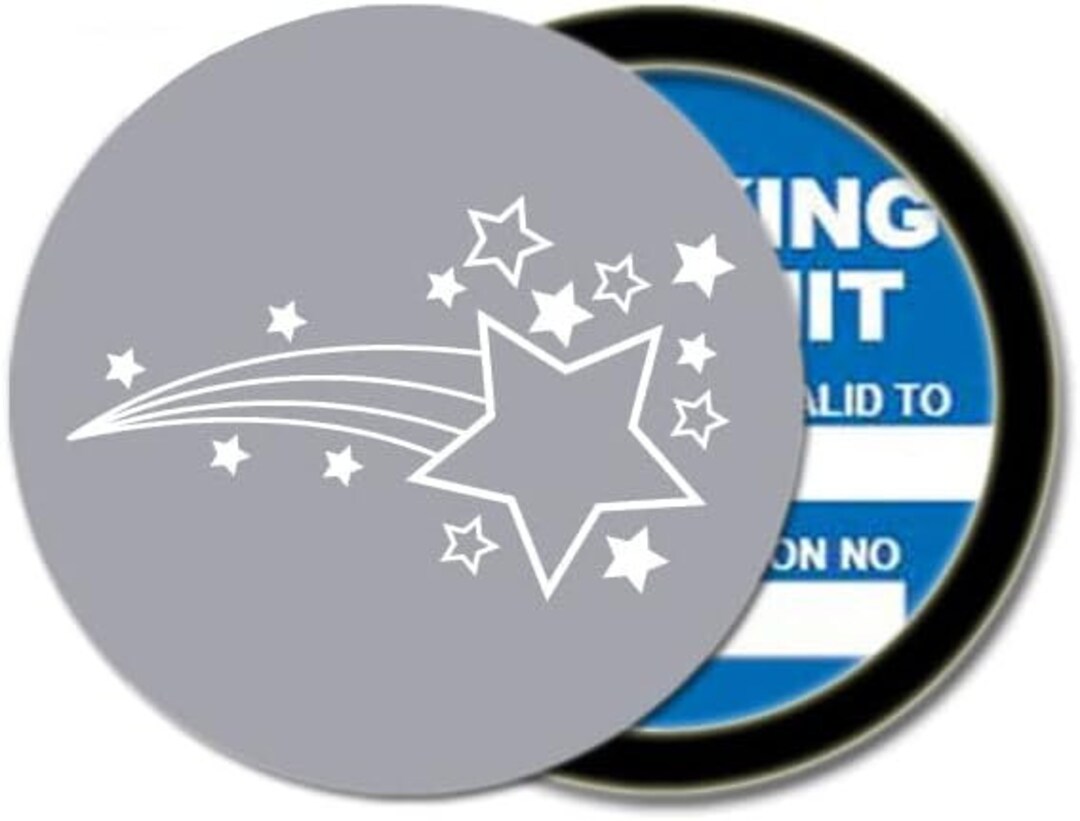 Shooting Star MOT License Tax Disc Permit Holders, Silver - Etsy