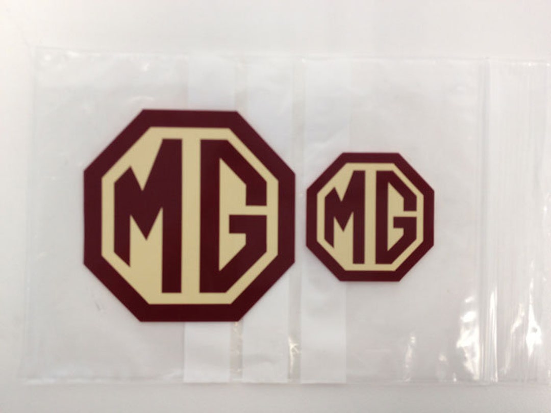 MG TF Car 2 X Badges Inserts Front Rear Logo Set 90mm/70mm Emblem ...