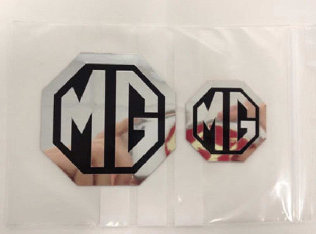 MG TF Car 2 X Badges Inserts Front Rear Logo Set 90mm/70mm Emblem ...