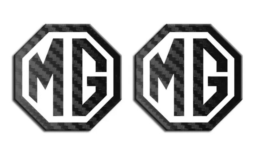 MG TF LE500 Stickers 70mm Badge Insert Set of 2 Front Rear Logo Carbon ...