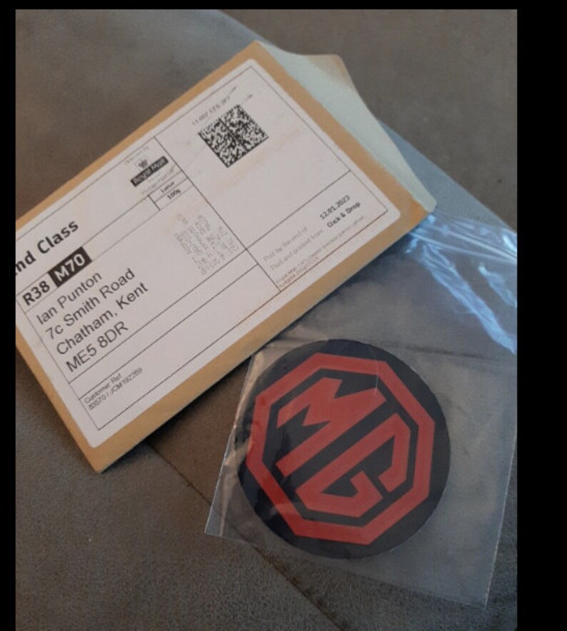 TF Car 2 X Badges Inserts Front Rear Logo Set 90mm/70mm MG Emblem Black ...