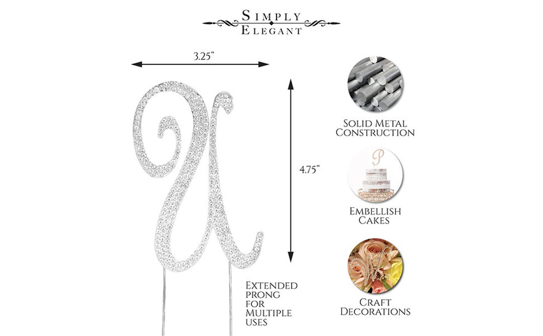 Premium Cake Topper "&" Symbol - Silver - Etsy