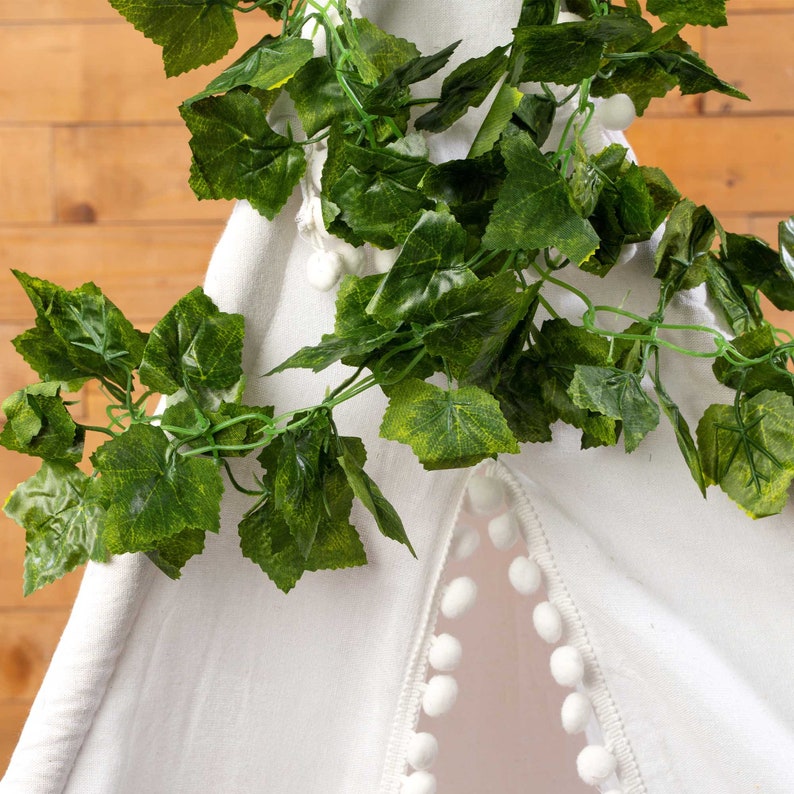 Artificial Silk Grape Leaf Vine Foliage Garland Artificial Greenery ...
