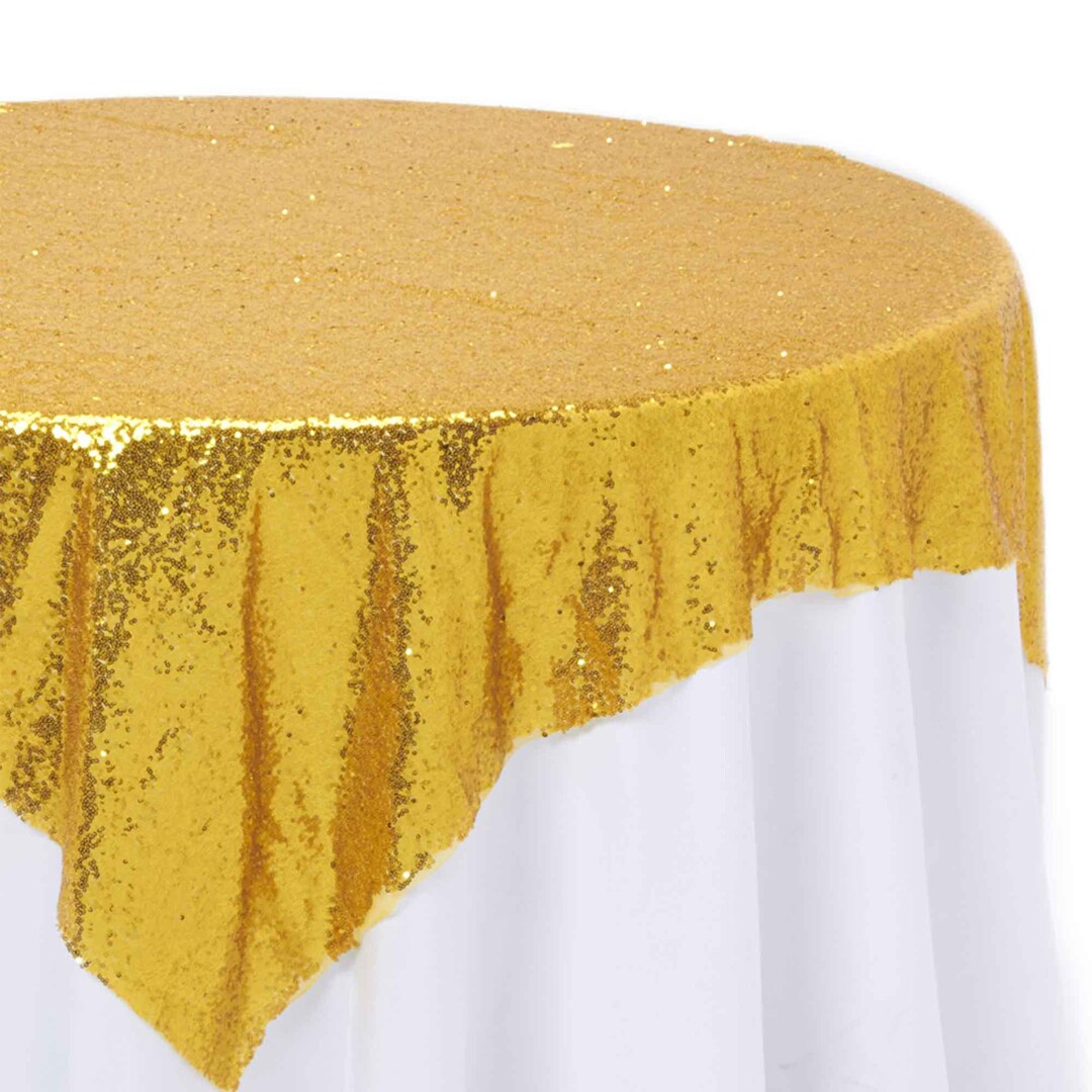 Square Sequin Overlay Table Cover – Glitzy Shiny Square Table Add-on ...