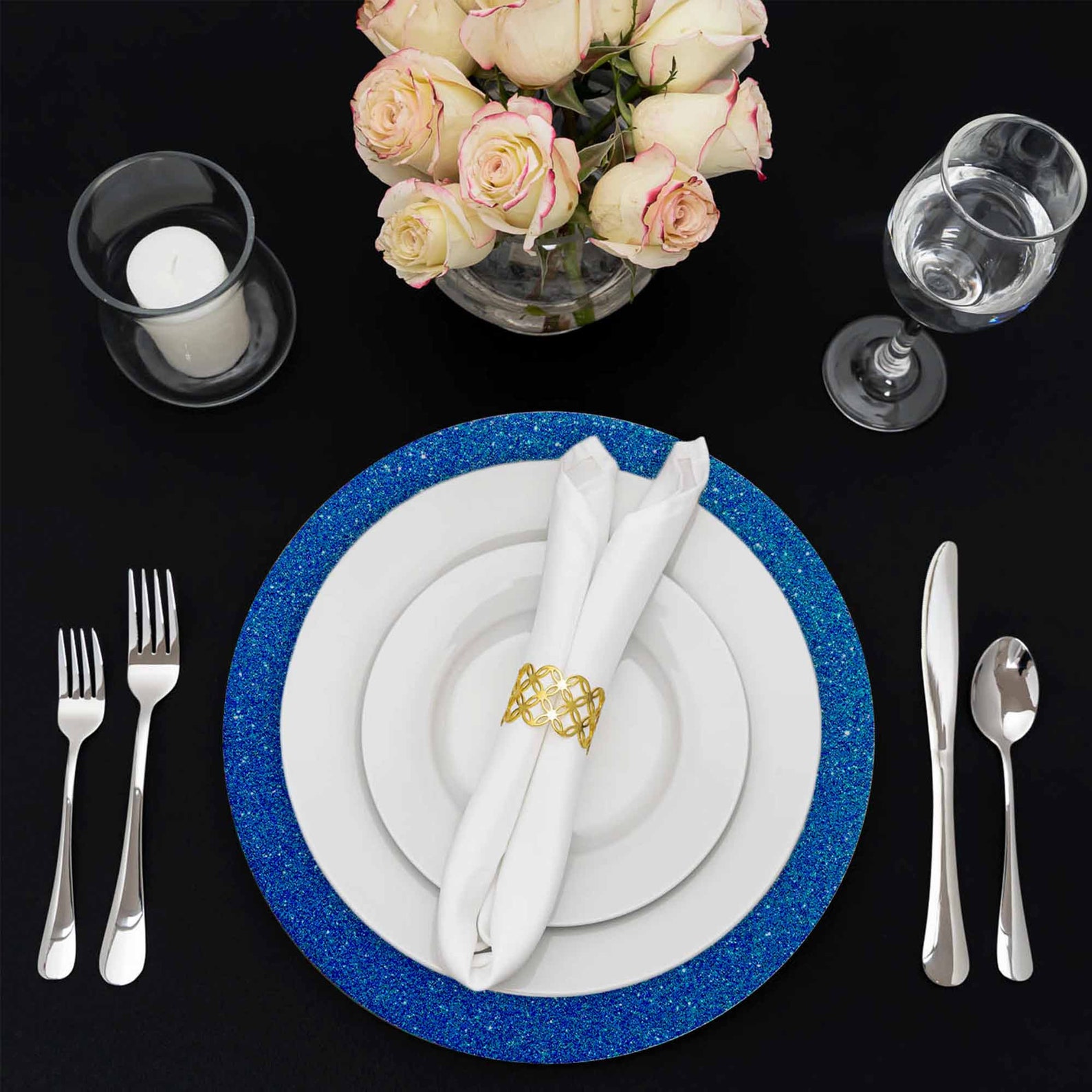 Plastic Charger Plate, Table Decor for Parties, Dinner, Weddings, Gala ...