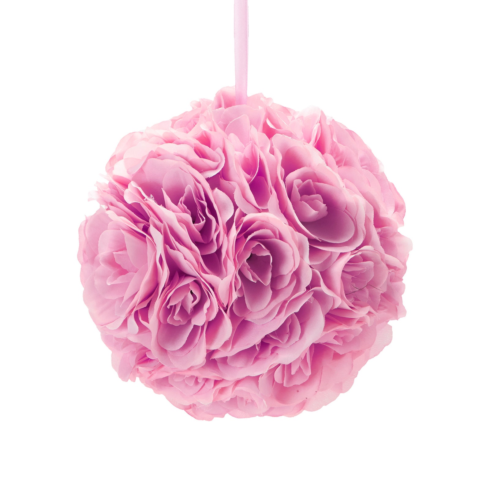 10 Round Silk Pomander Rose Kissing Ball With Satin - Etsy