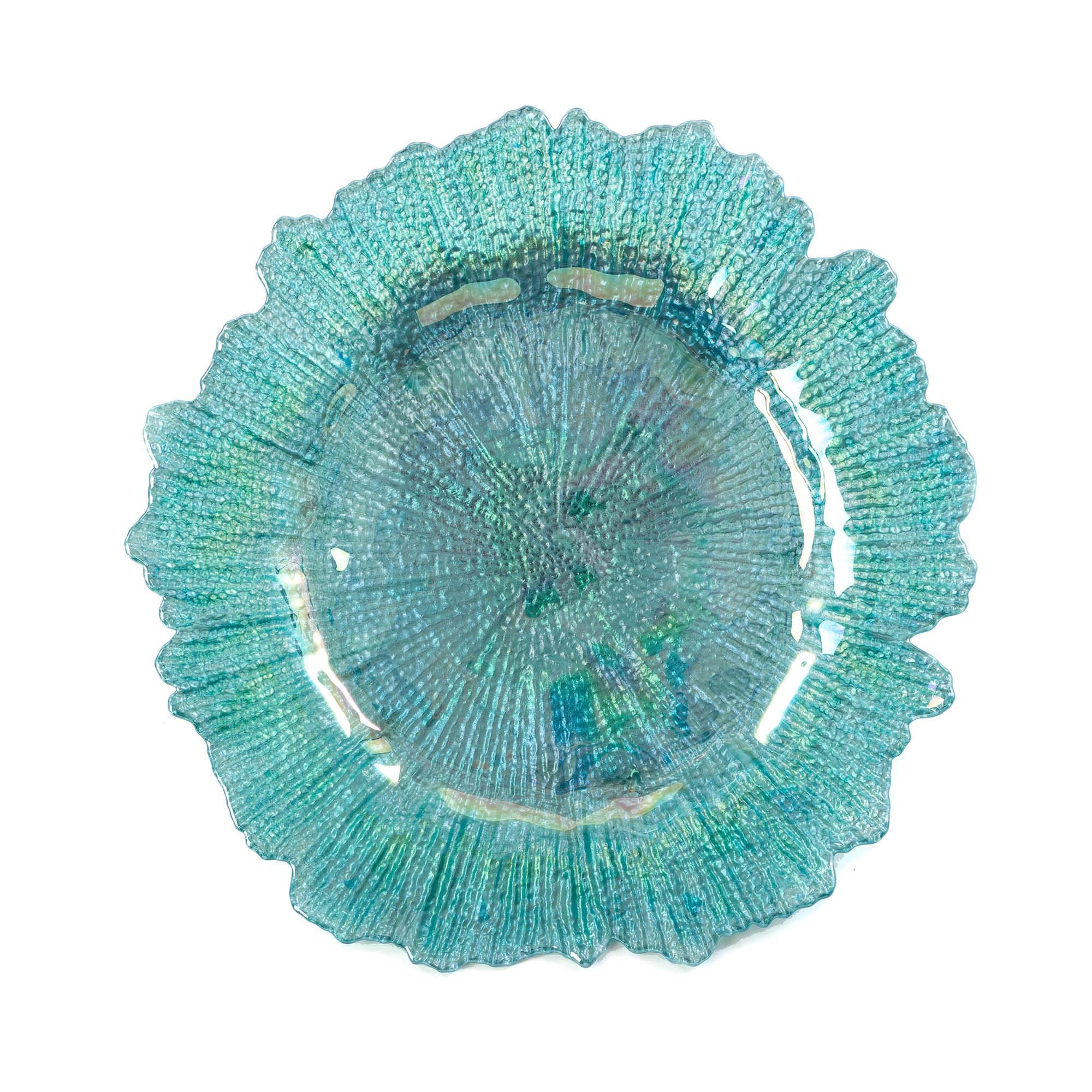 Coral Reef Quality Glass Charger Plate 13 Inch Service Plate - Etsy