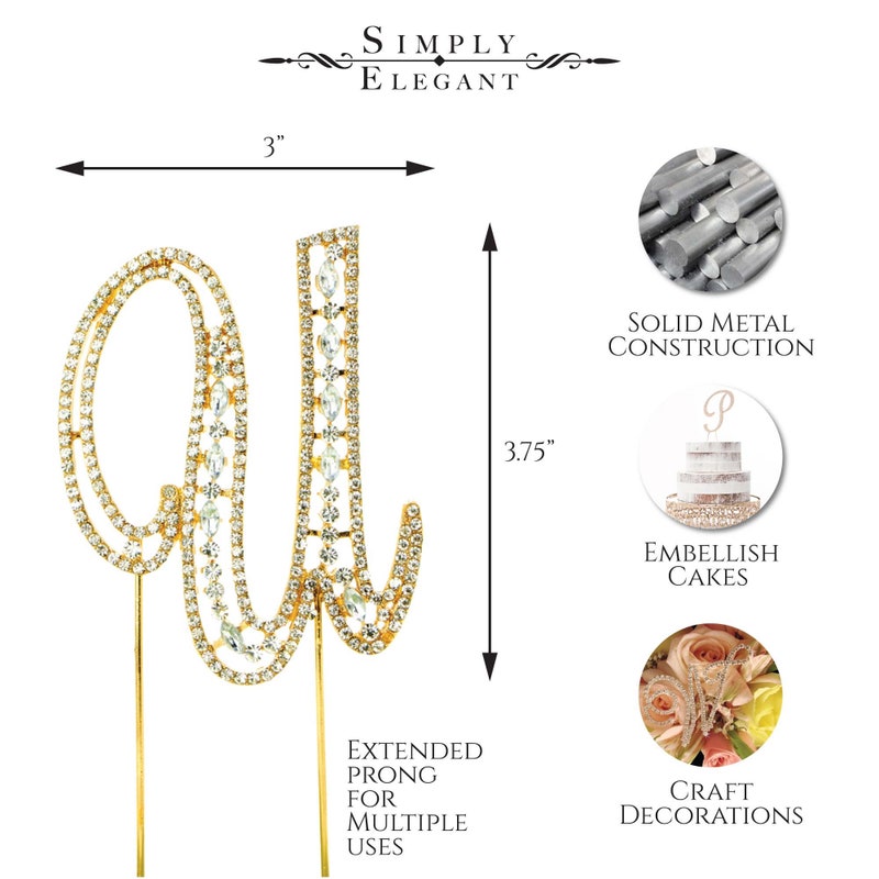 Rhinestone Wedding Cake Topper - Etsy