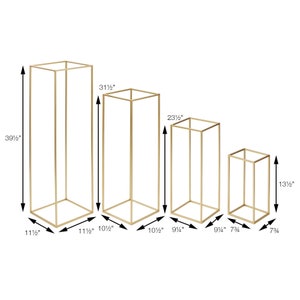 Simply Elegant Gold Floral Box - Metal Stand, Flower Décor, Geometric ...