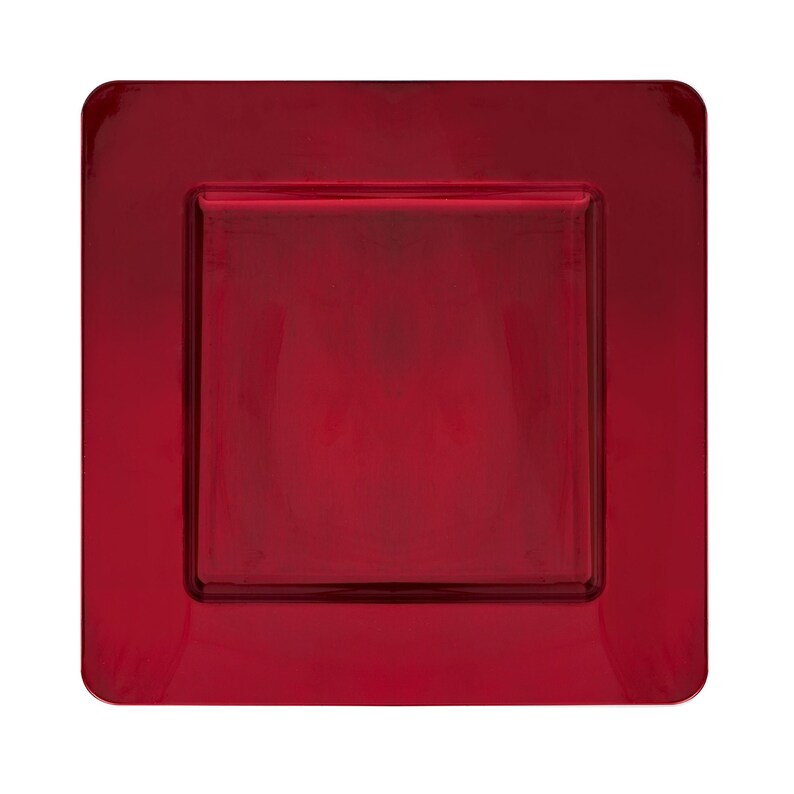 Square Plastic Charger Plate 13 Set of 6 Gold - Etsy