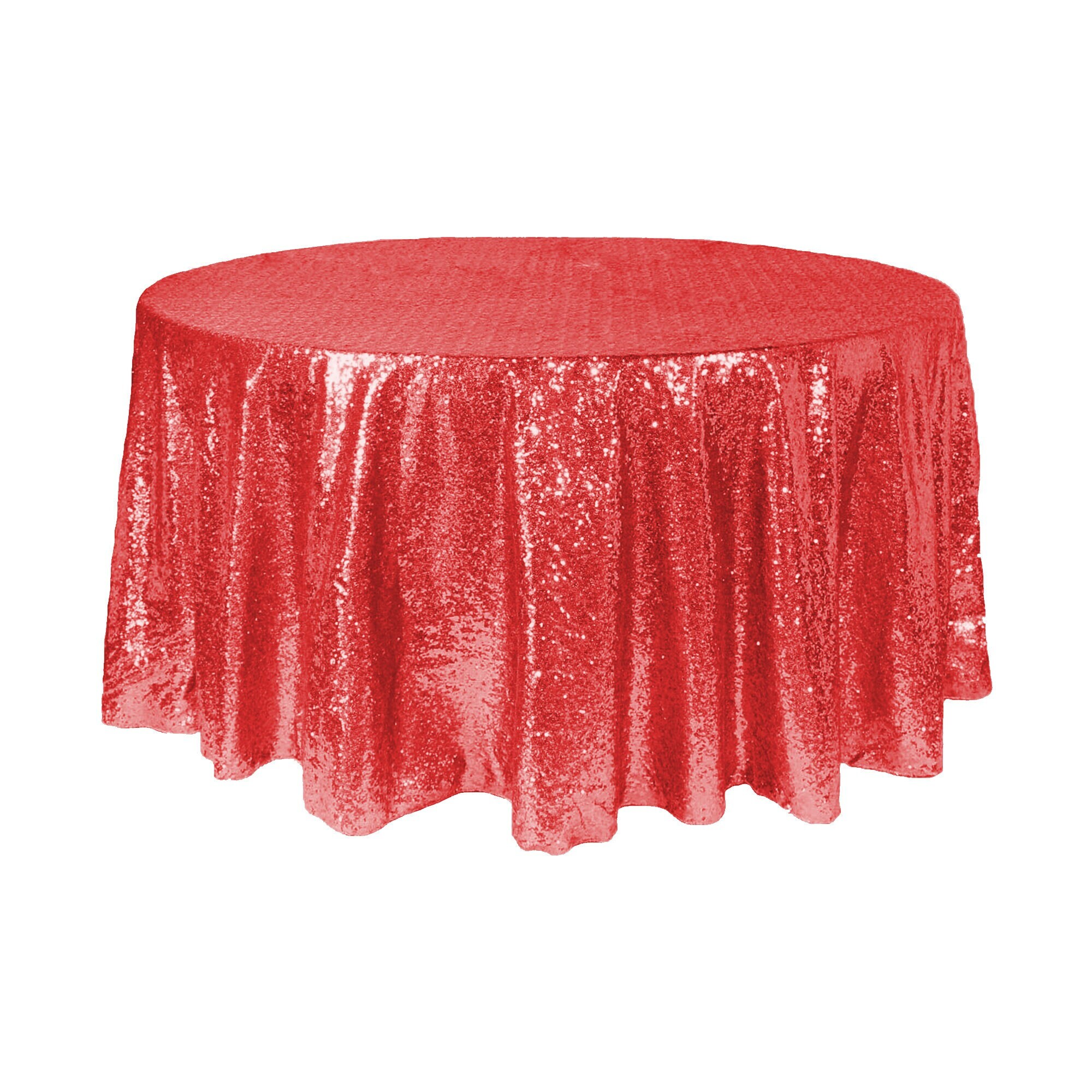 Round Sequin Table Cover - 120 Inches - Red - Etsy