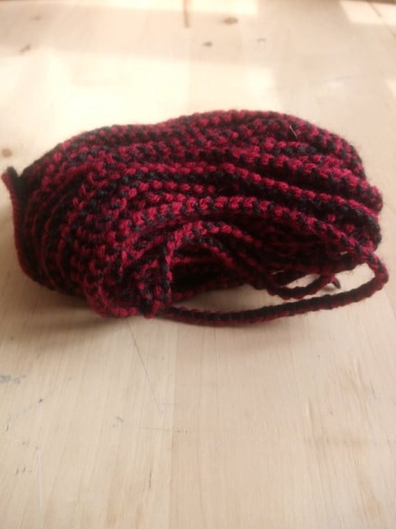Red and Black Braided Finger Cord Sold by the Meter | Etsy