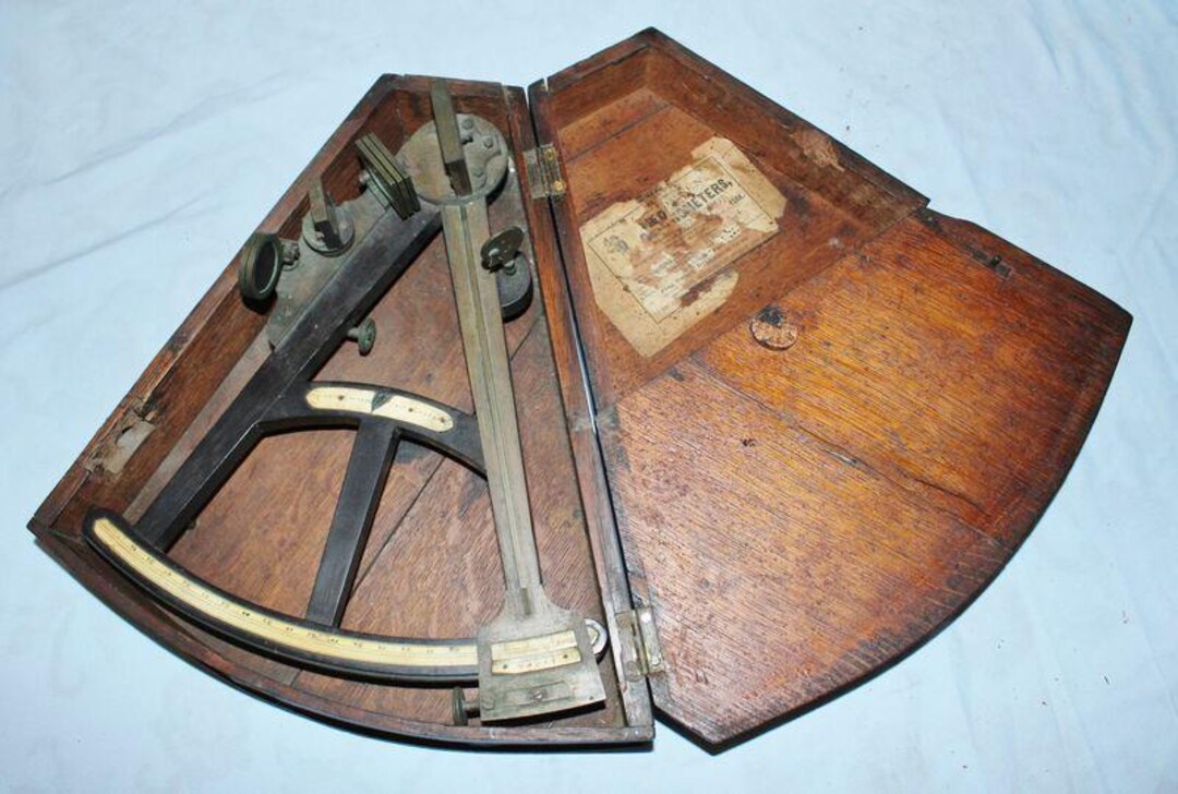 Early 19th C. Spencer Browning & Rust Ship's Sextant in Oak Case. - Etsy