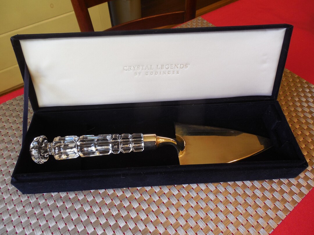 Crystal Legends by Godinger Cake Serving Knife With Box - Etsy