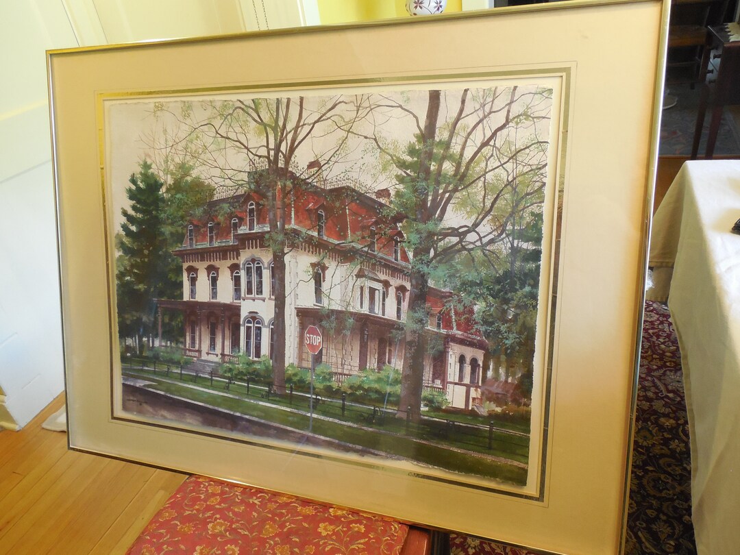 Listed Artist George Englert Watercolor Painting of Tivoli, NY House - Etsy