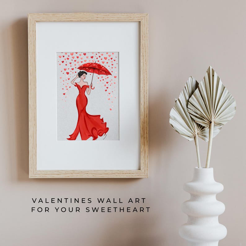 Its Raining Hearts 2026 Valentine Illustration - Etsy