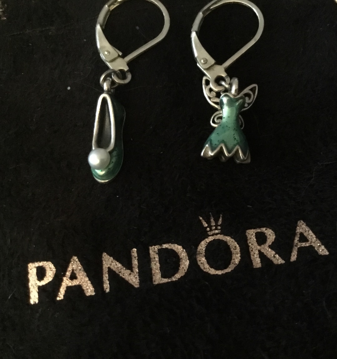 Authentic Pandora Charms Tinker Bell Earrings. Dress and Shoe - Etsy