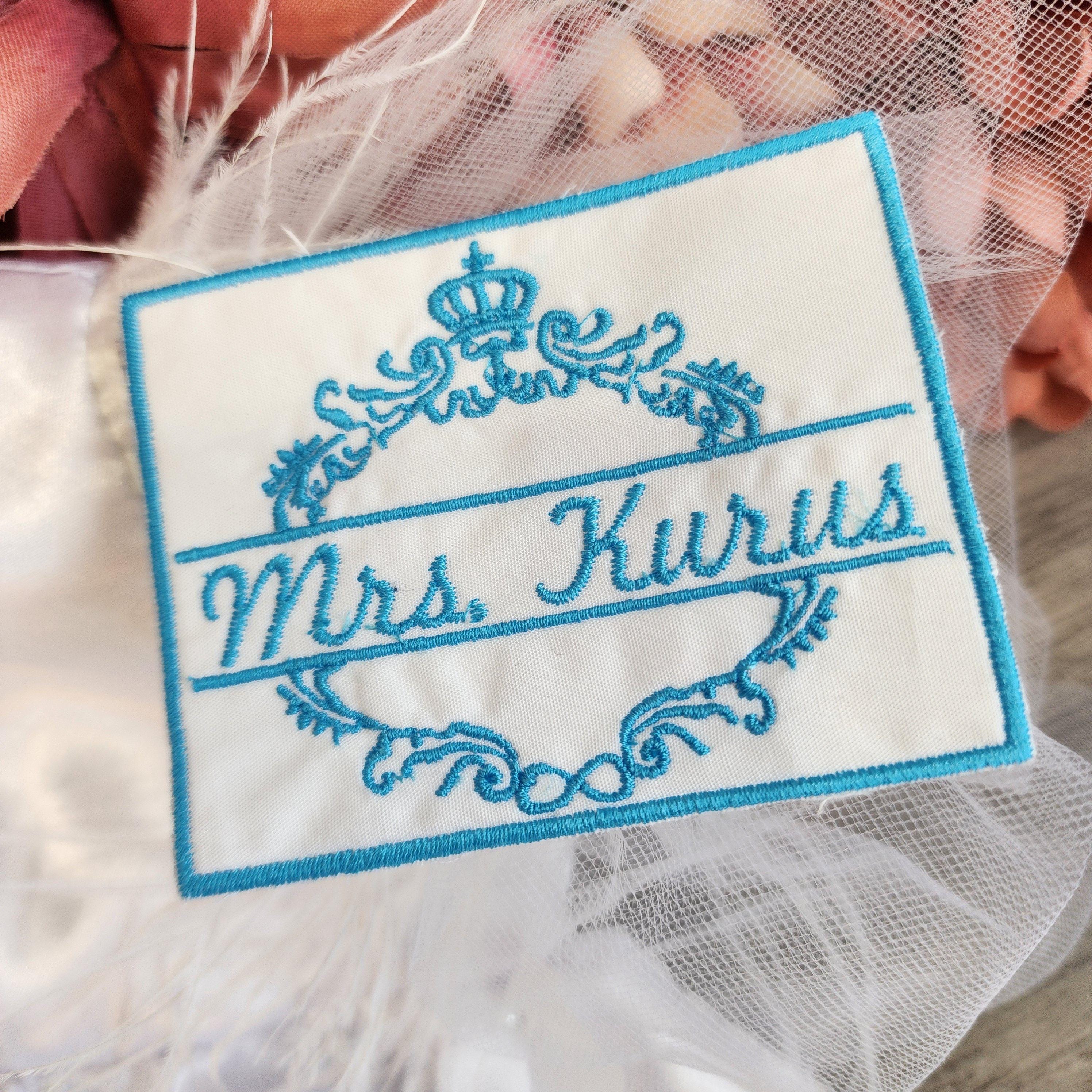 Personalized Embroidered Wedding Patch Dress or Suit, Embroidered Patch ...