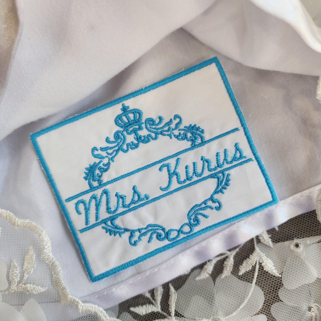 Personalized Embroidered Wedding Patch Dress or Suit, Embroidered Patch ...