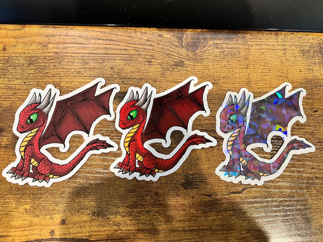 Red Dragon | Baby Dragon | Young | Cute | Sticker - Etsy