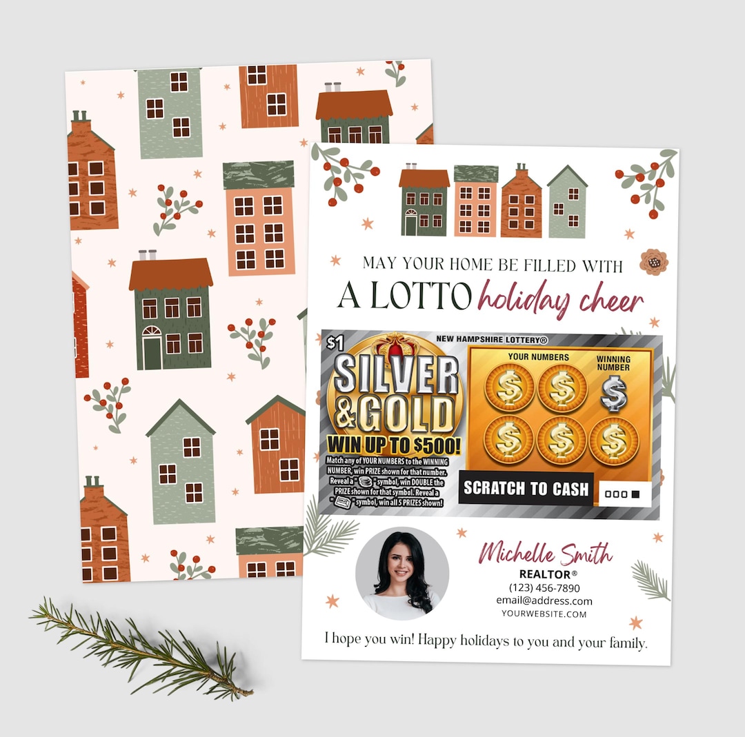 Printed Christmas Lotto Cards - Real Estate, Insurance, Mortgage ...