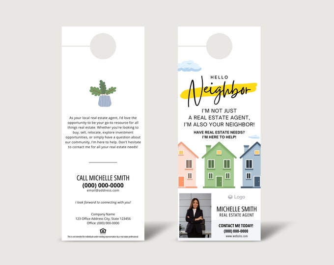 Ready to Spring Into a New Home Door Hangers Real Estate Agent Easter ...