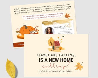 SET of Happy Fall Real Estate Mailers With Envelopes - Etsy