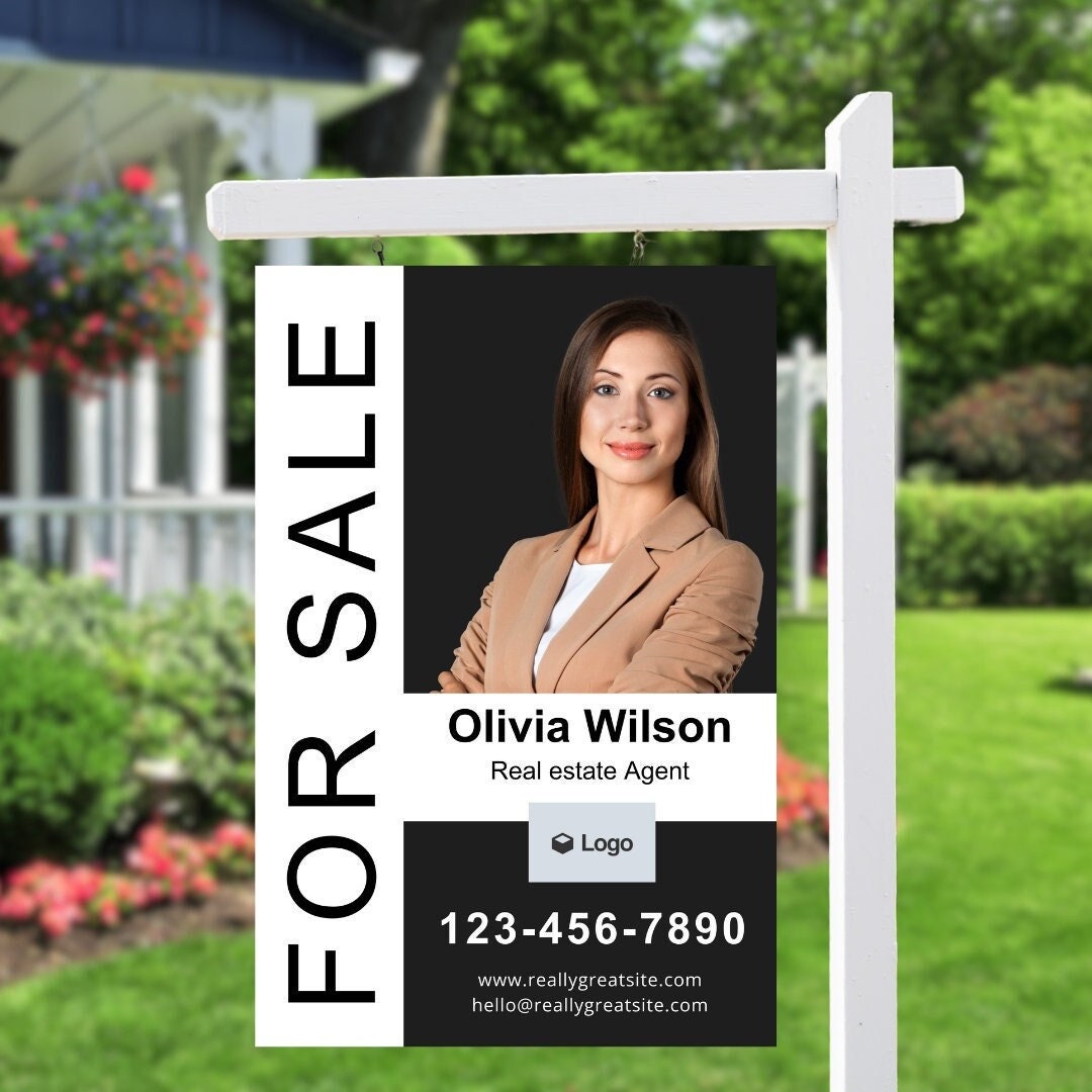 Custom Real Estate Yard Sign With FREE Shipping - for Sale - Ultra ...