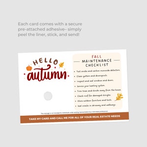 Printed Fall Home Maintenance Real Estate Postcards - Etsy