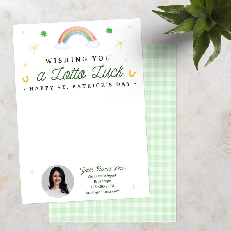 Personalized Real Estate St. Patrick's Day Cards - Attach Scratch ...
